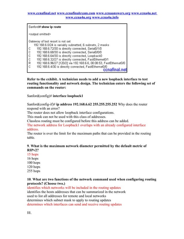 Ccna 2 chapter 7 v4.0 answers 2011 | DOC