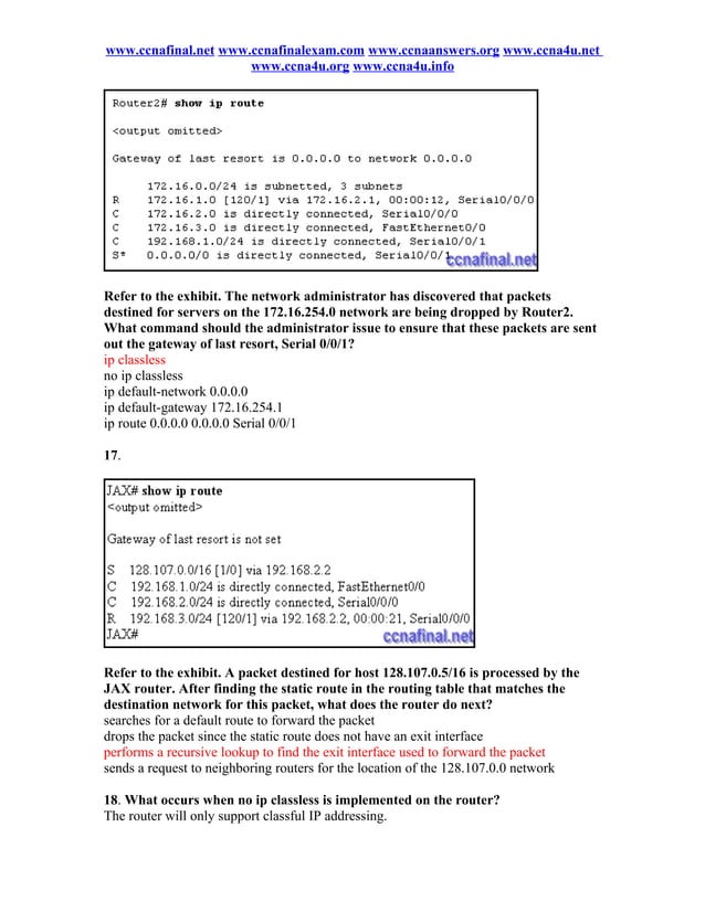 Ccna 2 chapter 8 v4.0 answers 2011 | PDF