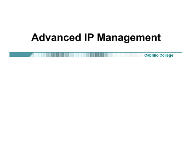Ccna3 Mod1 Classless Routing Ppt