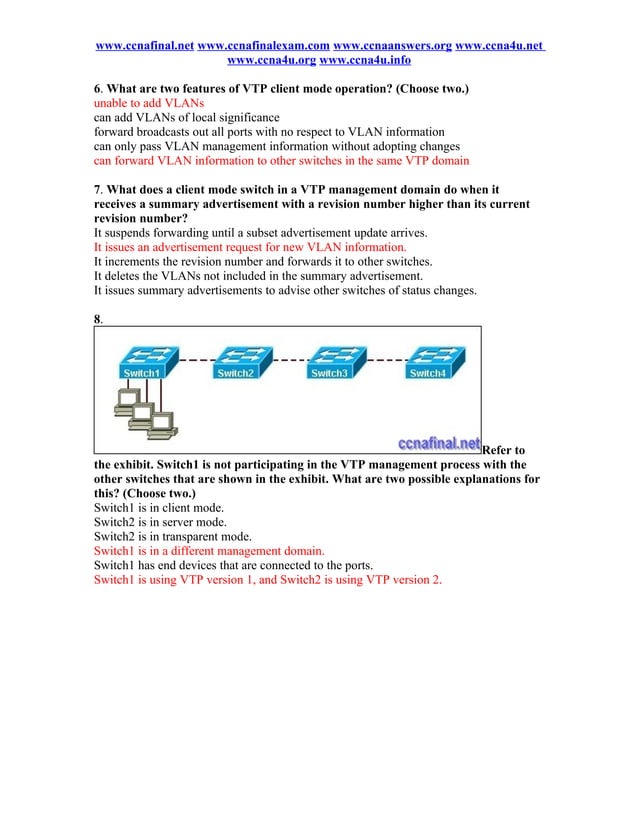 Ccna 3 chapter 4 v4.0 answers 2011 | DOC