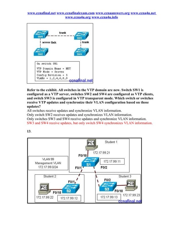 Ccna 3 chapter 4 v4.0 answers 2011 | DOC