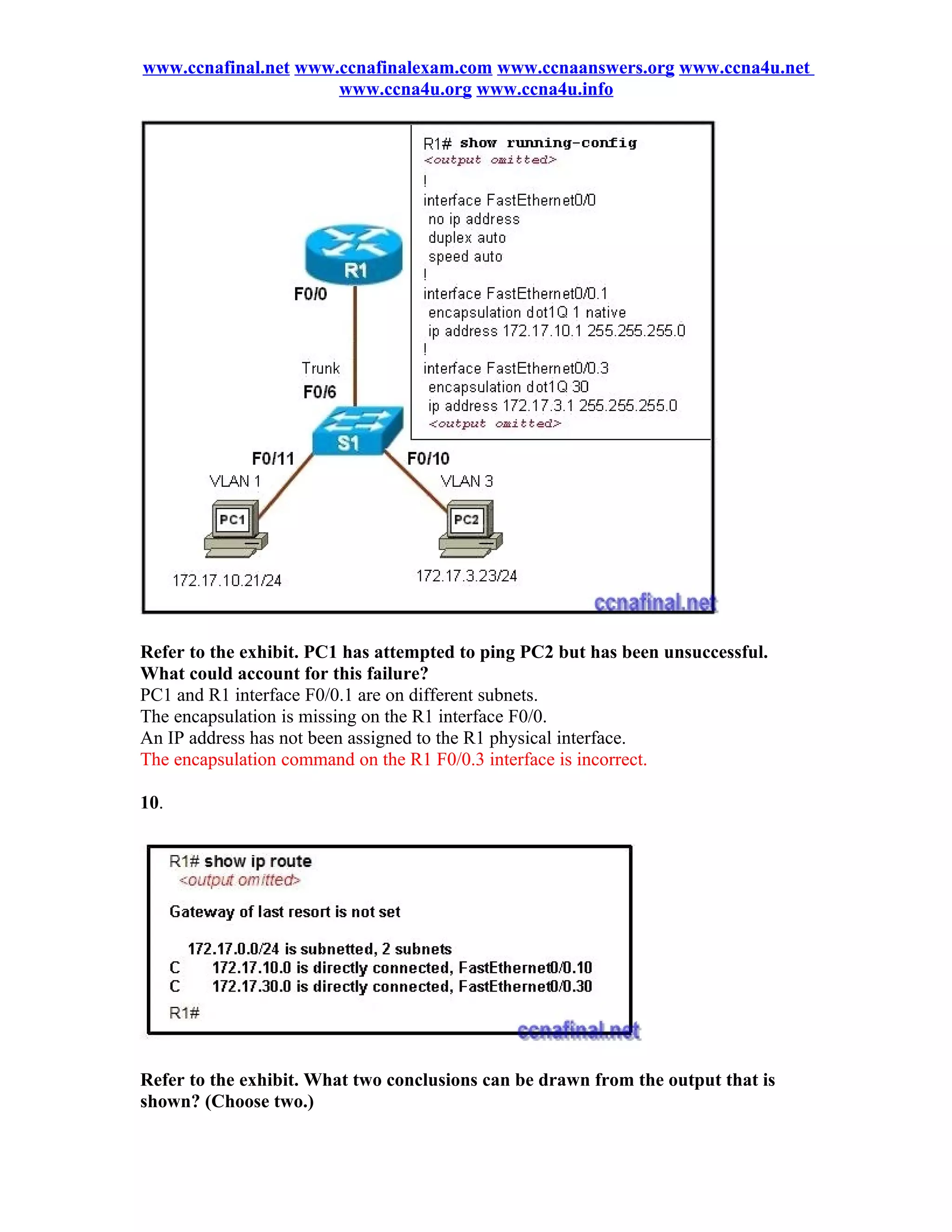 Ccna 3 chapter 6 v4.0 answers 2011 | PDF