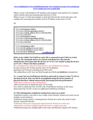 Ccna 3 chapter 6 v4.0 answers 2011 | DOC