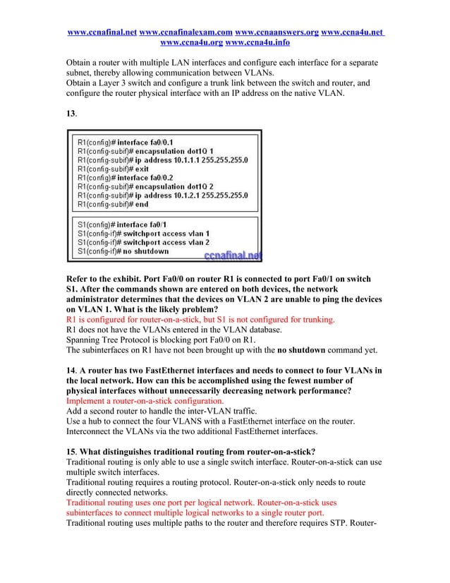 Ccna 3 chapter 6 v4.0 answers 2011 | PDF