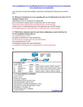 Ccna 3 chapter 6 v4.0 answers 2011 | DOC