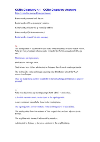 Ccna 3 Final V4.0 Answers | PDF