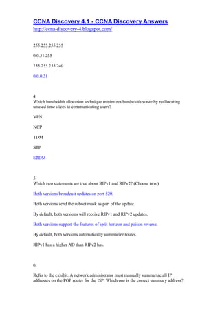 Ccna 3 Final V4.0 Answers | PDF