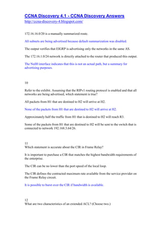 Ccna 3 Final V4.0 Answers | PDF