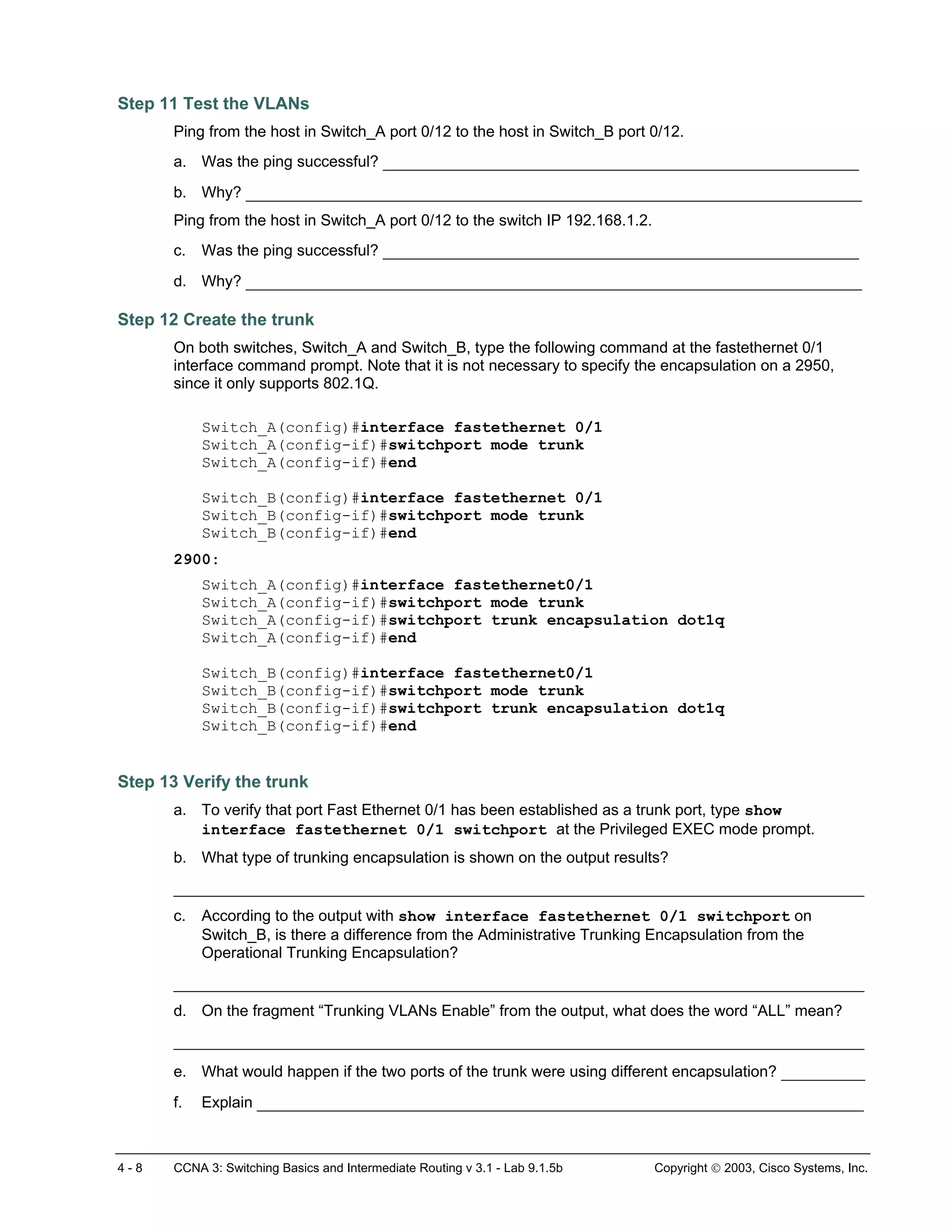 Ccna3 lab 9_1_5b_en | PDF | Computer Networking | Computing
