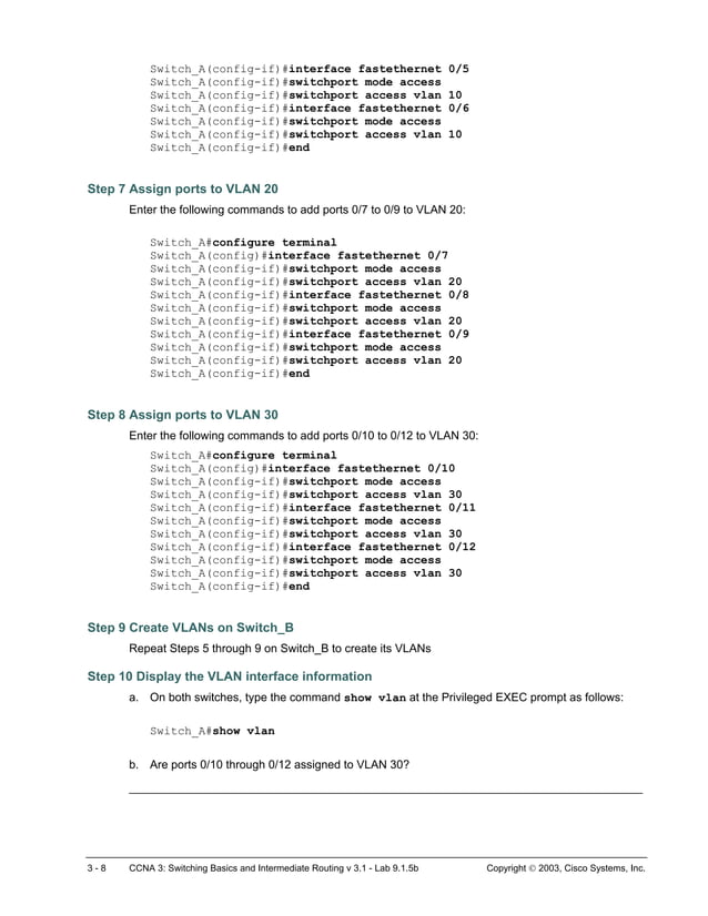 Ccna3 lab 9_1_5b_en | PDF | Computer Networking | Computing