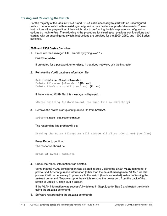 Ccna3 lab 9_1_5b_en | PDF | Computer Networking | Computing
