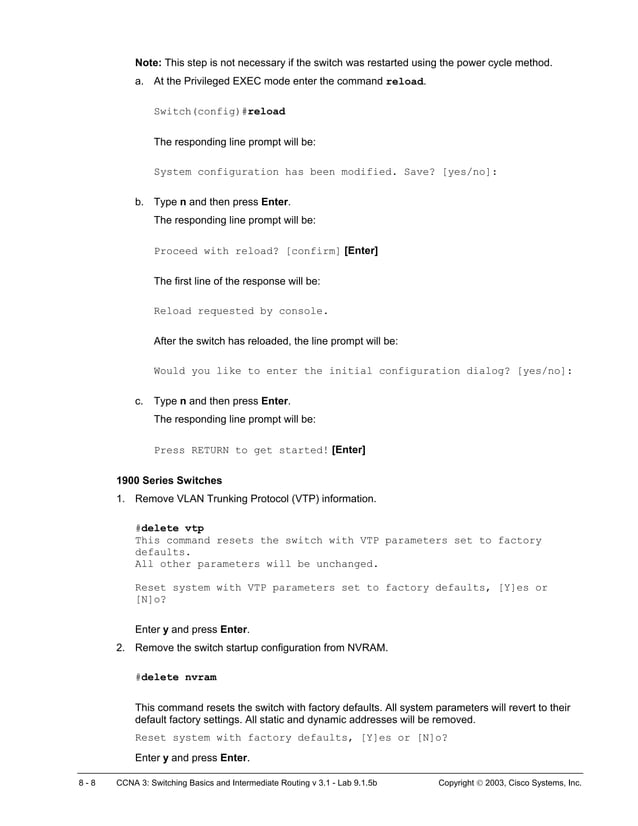 Ccna3 lab 9_1_5b_en | PDF | Computer Networking | Computing