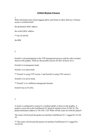 Ccna3 module 9 exams | PDF