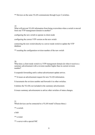 Ccna3 module 9 exams | PDF