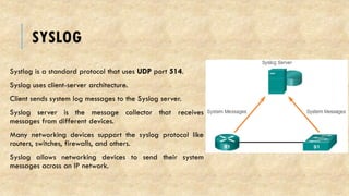 CCNA4v5 Chapter 8 - Monitoring the Netwok | PPT