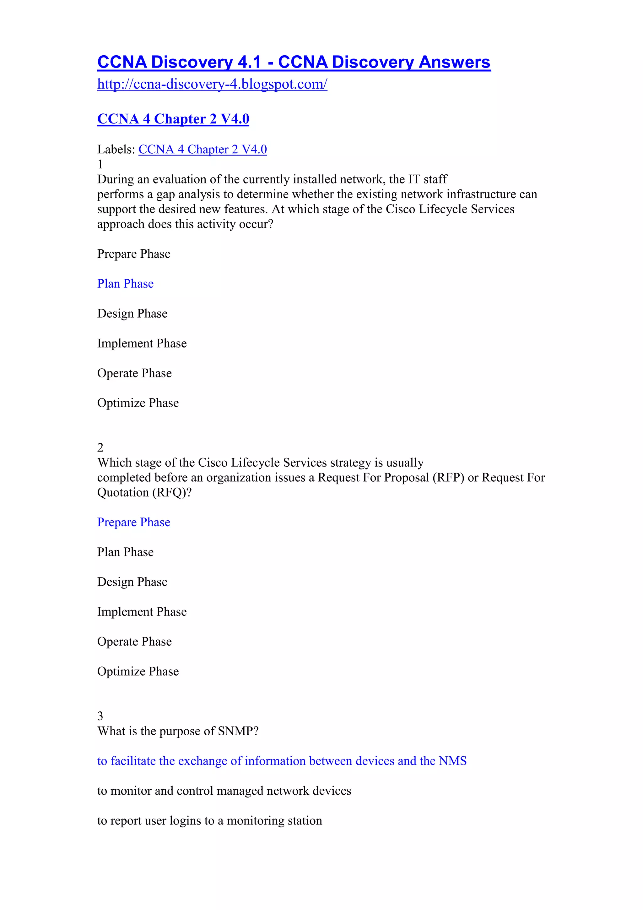 Ccna 4 Chapter 2 V4.0 Answers | PDF