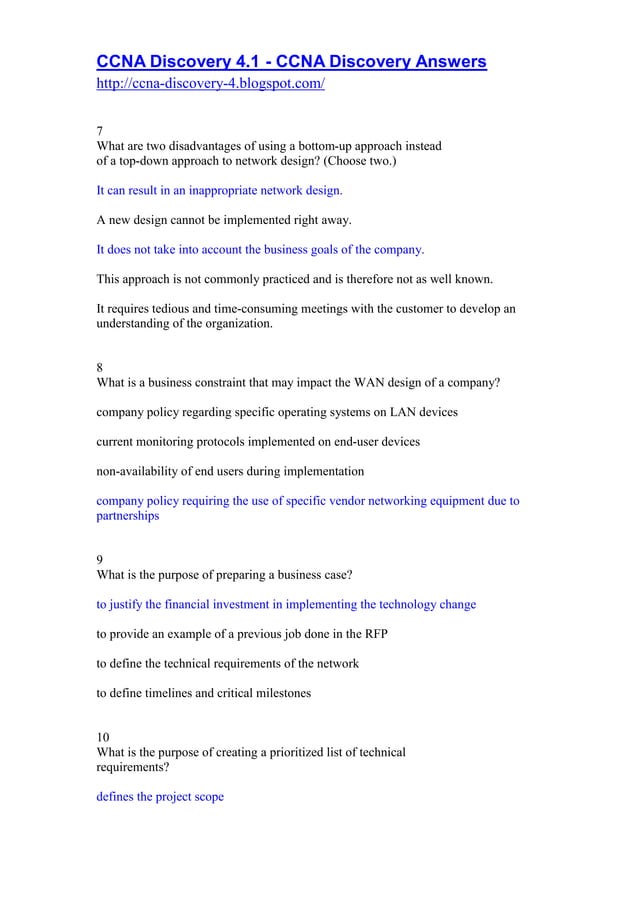 Ccna 4 Chapter 2 V4.0 Answers | PDF