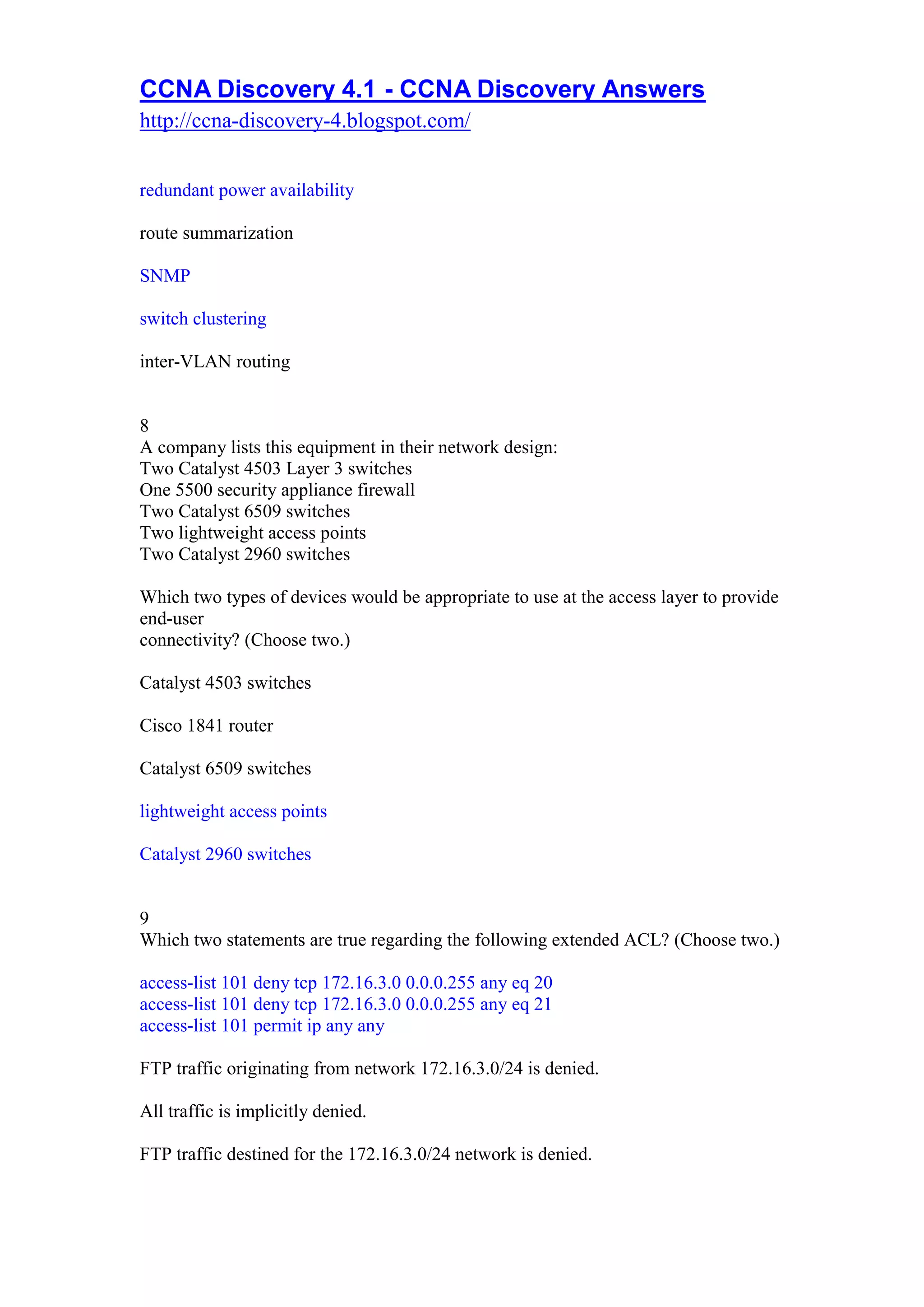 Ccna 4 Chapter 5 V4.0 Answers | PDF