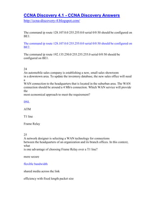 Ccna 4 Chapter 5 V4.0 Answers | PDF
