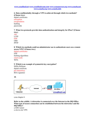 Ccna 4 chapter 6 v4.0 answers 2011 | DOC