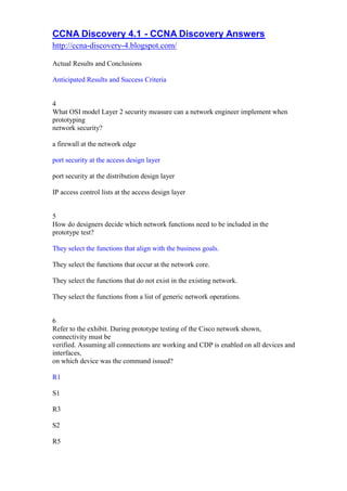 Ccna 4 Chapter 7 V4.0 Answers | PDF