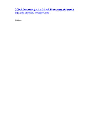 Ccna 4 Chapter 7 V4.0 Answers | PDF