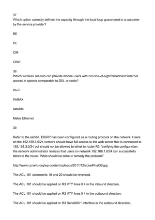 ccna 4 final 2012 | PDF