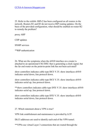 Ccna 4 Final 2 Version 4.0 Answers | PDF