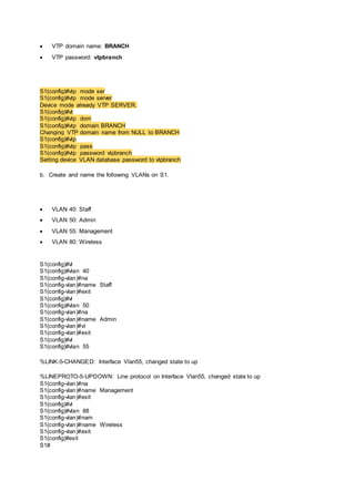 Ccna 4 final lab switchi | DOCX