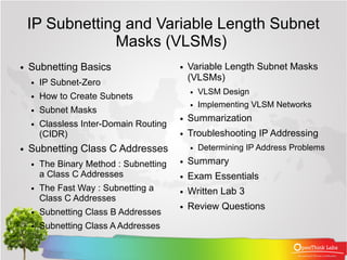 OpenThink Labs Workshop : CCNA BootCamp | PPT