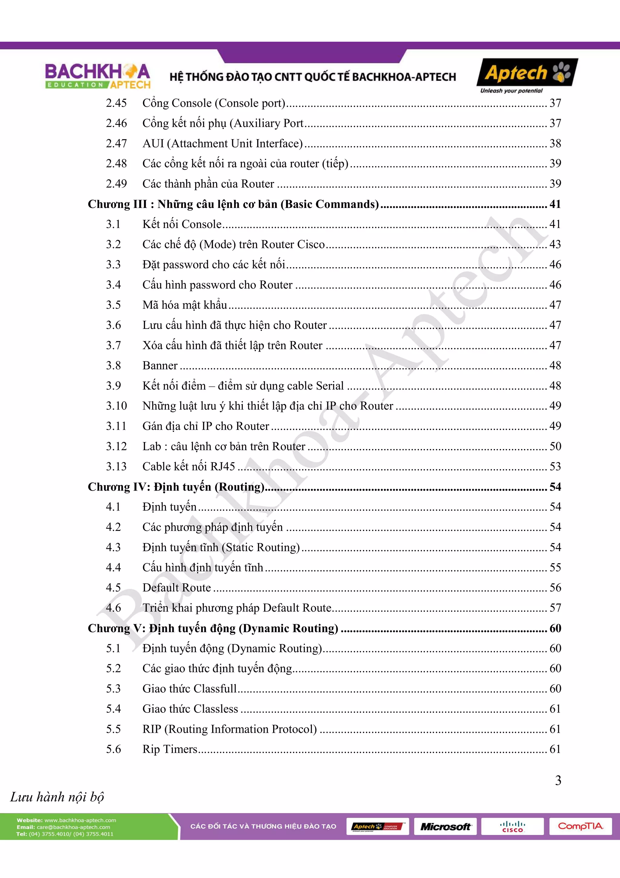 Ccna căn bản bach khoa aptech | PDF