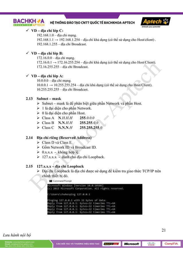 Ccna căn bản bach khoa aptech | PDF