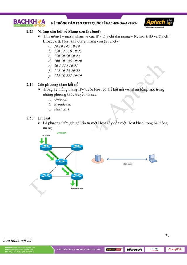 Ccna căn bản bach khoa aptech | PDF