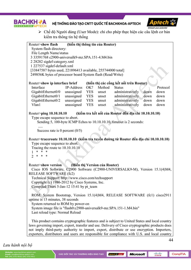 Ccna căn bản bach khoa aptech | PDF