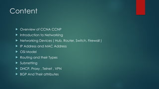 CCNA CCNP Basics for your mid term vivaa | PPTX