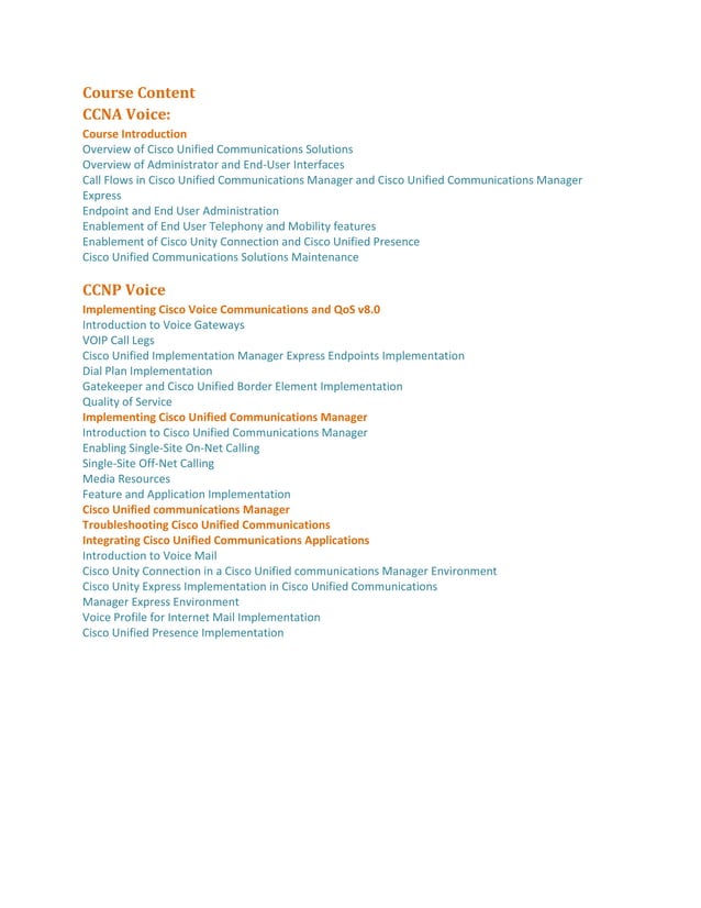 Ccna & ccnp voice | DOCX