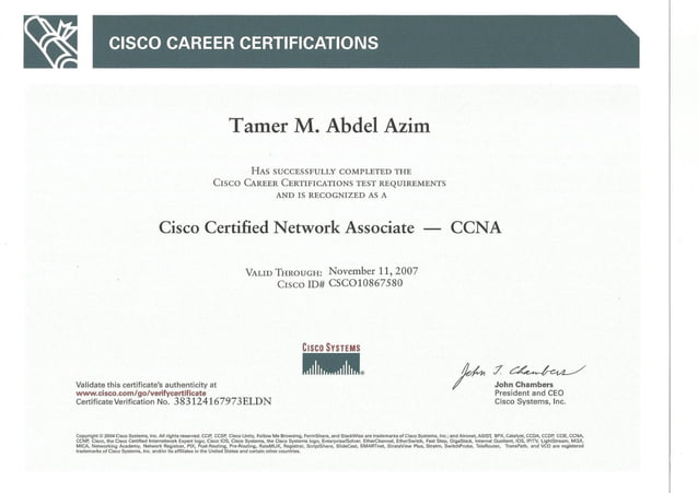 CCNA Certificate | PPT
