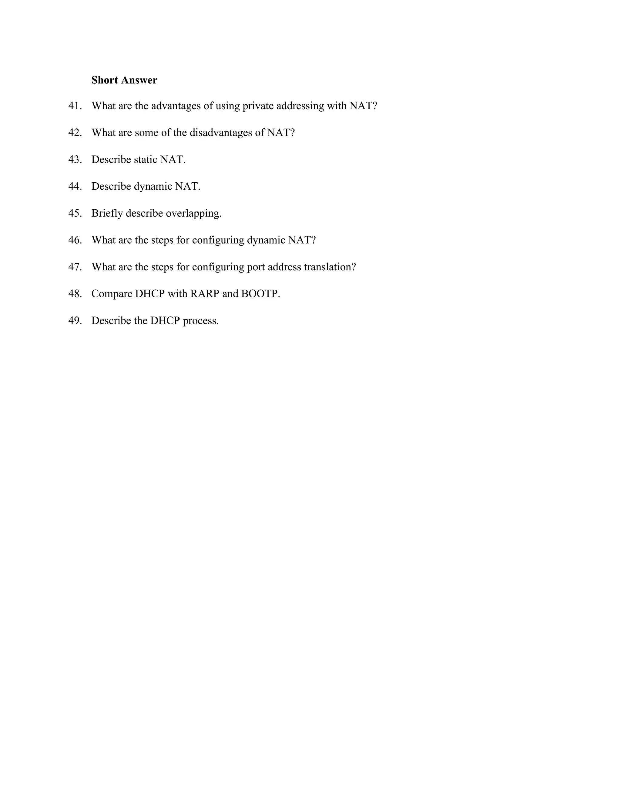 CCNA Network Services Questions | RTF | Computer Networking | Computing