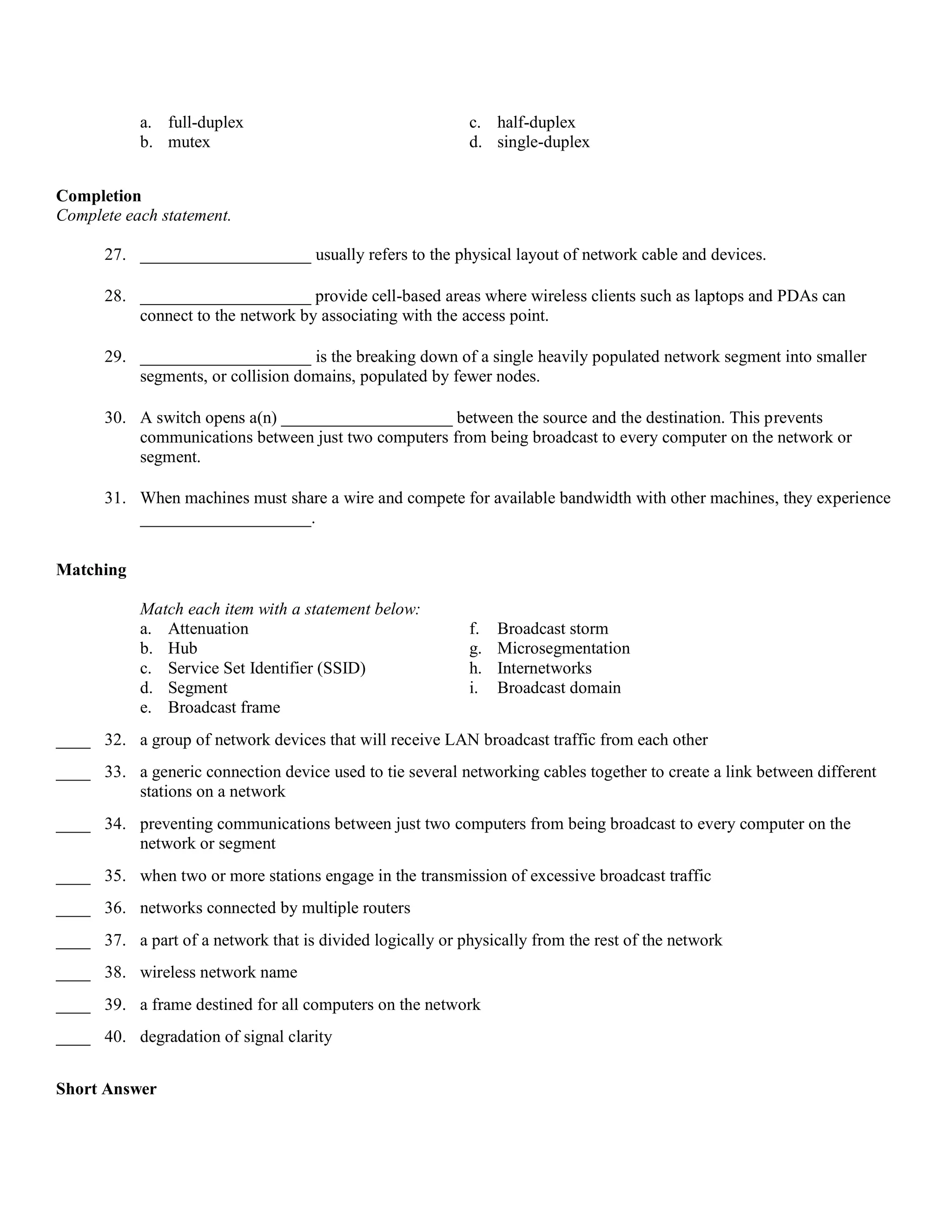 CCNA Network Devices Questions | PDF