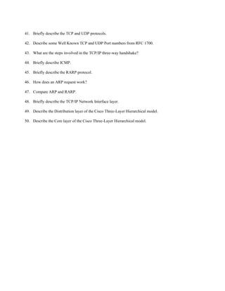 CCNA TCP/IP Questions | PDF | Computer Networking | Computing