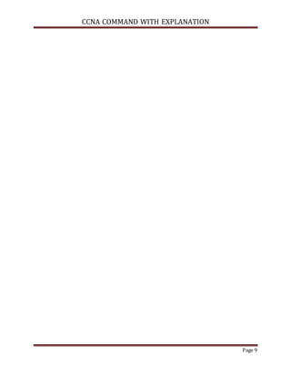 Ccna command | DOCX | Computer Networking | Computing