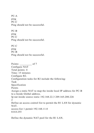 CCNA Connecting NetworksSA ExamLab 13 CCNA Connecting Netwo.docx | Computer Networking | Computing