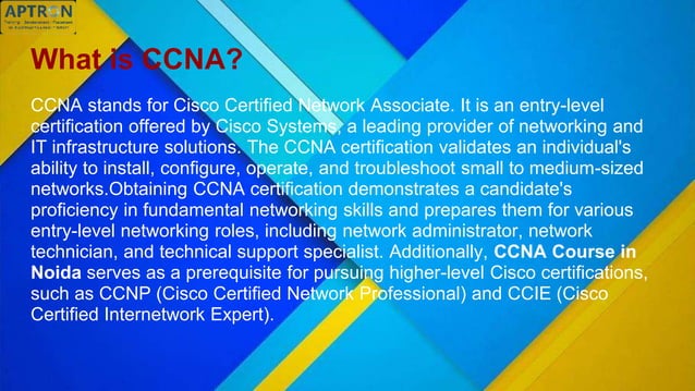 CCNA Course in Noida. pptx | PPT
