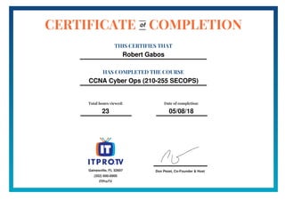 ITPRO.TV - CCNA Cyber Ops (210-255 SECOPS) Cisco Cybersecurity ...
