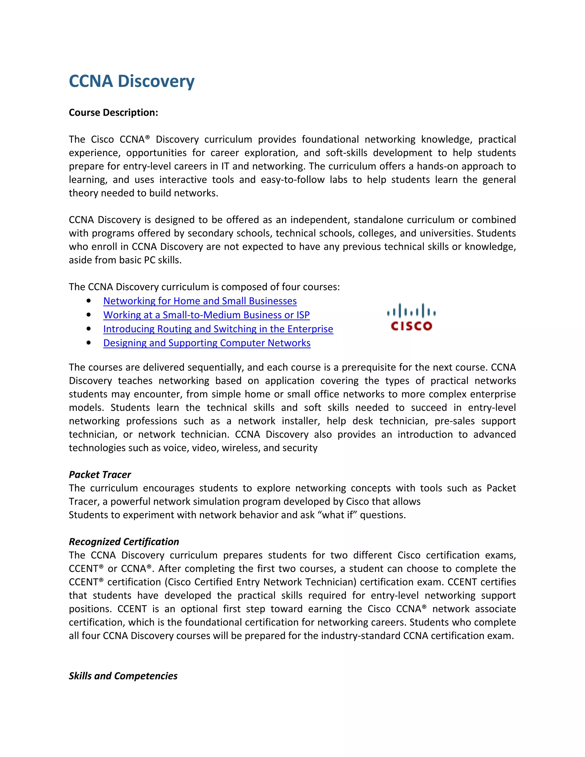 Ccna discovery | PDF | Computer Networking | Computing