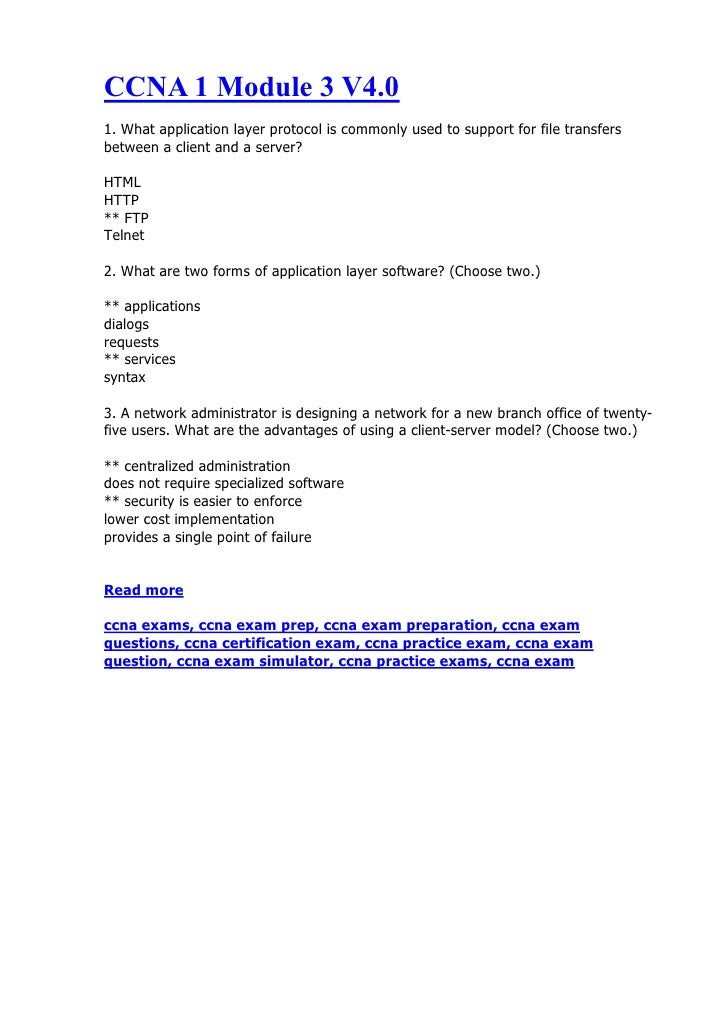 Ccna Exam Preparation Ccna Exam Preparation