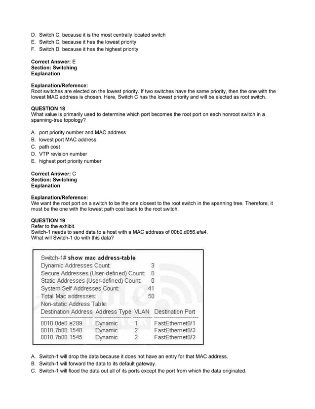 CCNA Exam Question | PDF | Computer Networking | Computing