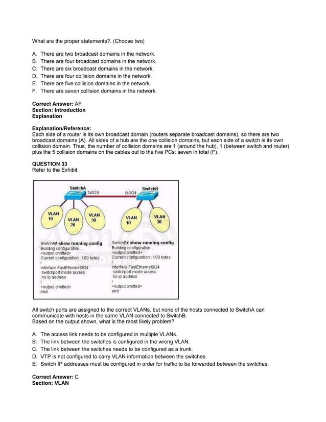 CCNA Exam Question | PDF | Computer Networking | Computing