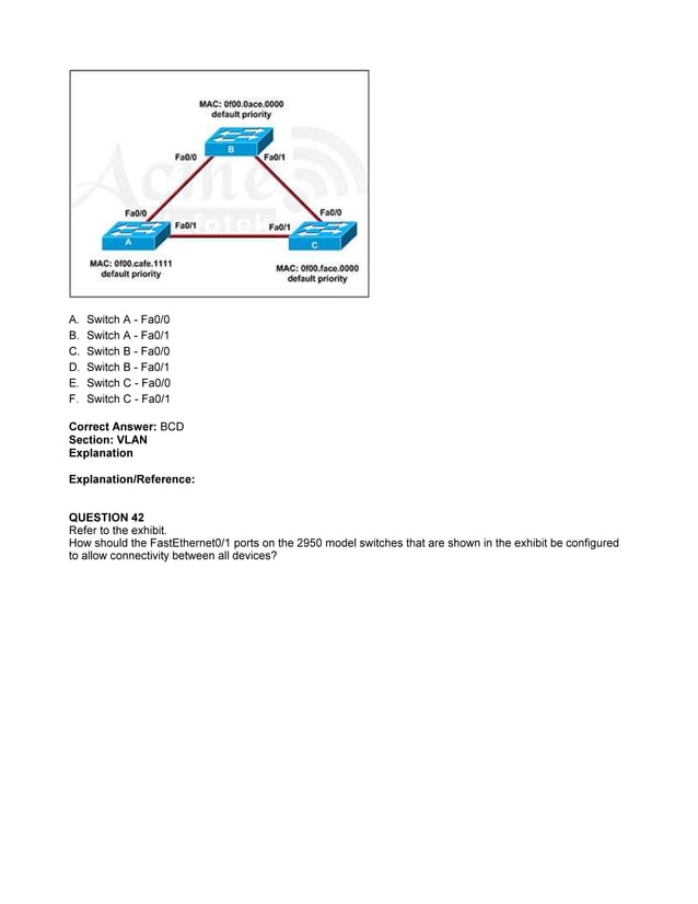 CCNA Exam Question | PDF | Computer Networking | Computing