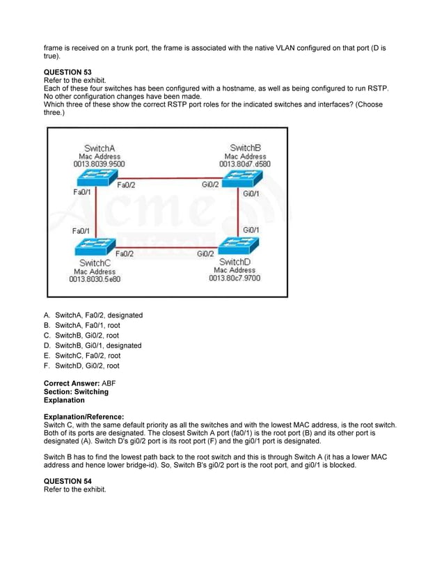 CCNA Exam Question | PDF | Computer Networking | Computing